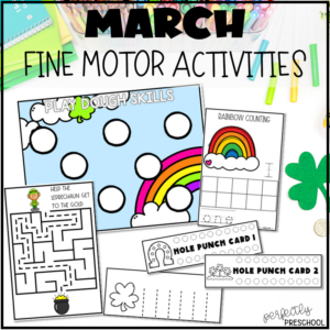 March Fine Motor Skills Activities for Preschool St. Patrick's Day and ...
