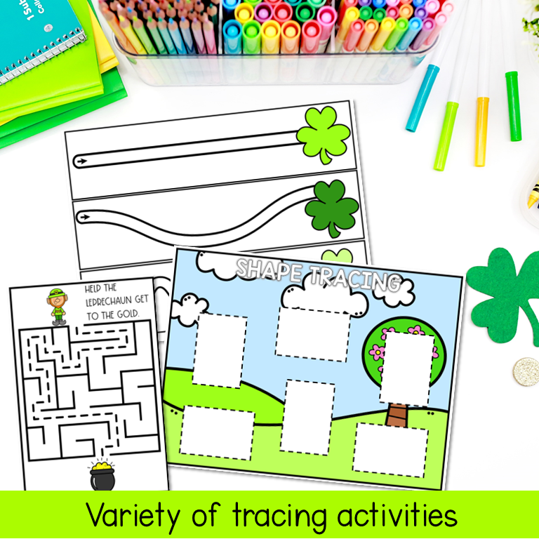 March Fine Motor Skills Activities for Preschool St. Patrick's Day and ...
