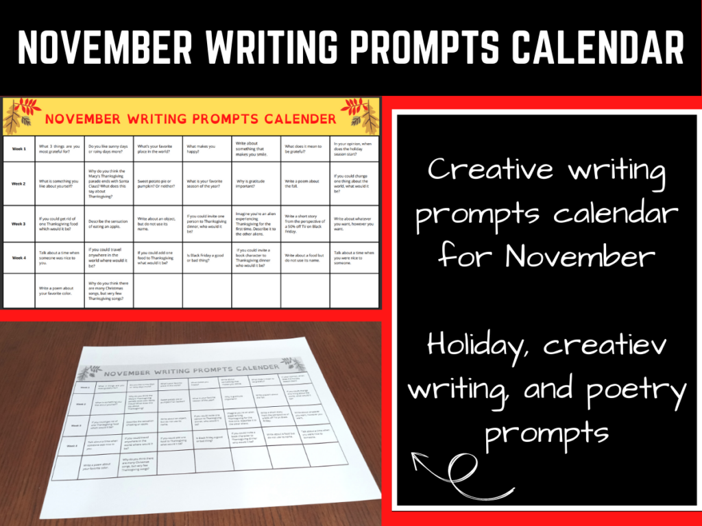 November Writing Prompts | Made By Teachers