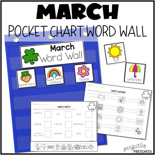 March Word Wall and Activities for Preschool, Pre-K and Kindergarten ...