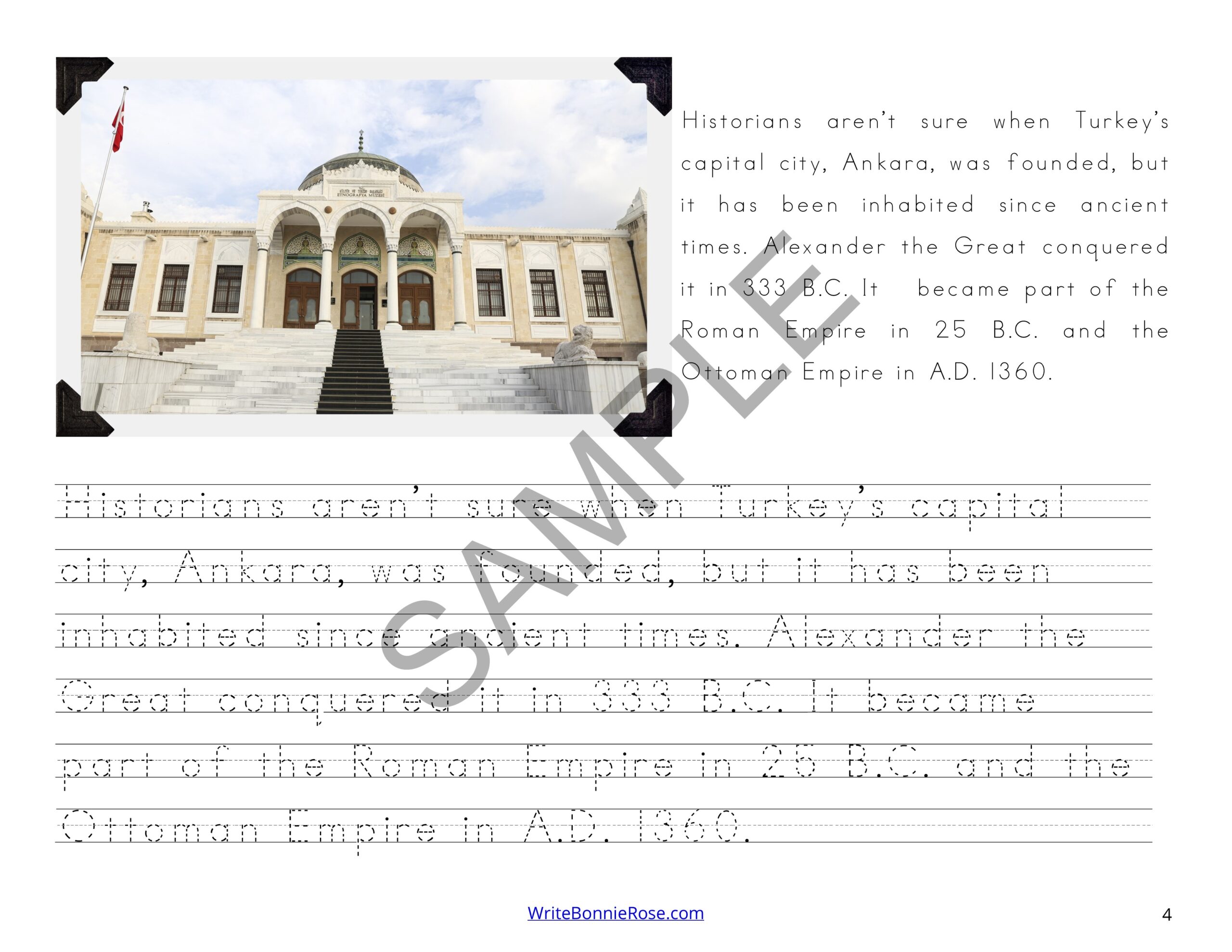 My Book About Turkey with Print Copywork | Made By Teachers