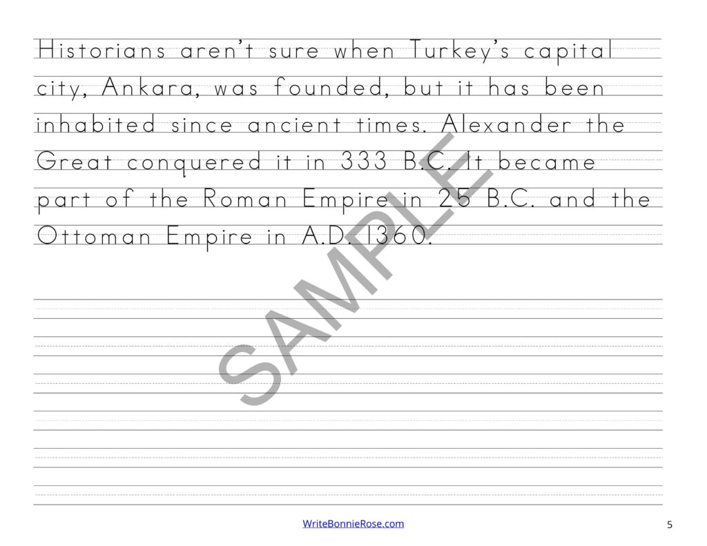 My Book About Turkey with Print Copywork | Made By Teachers