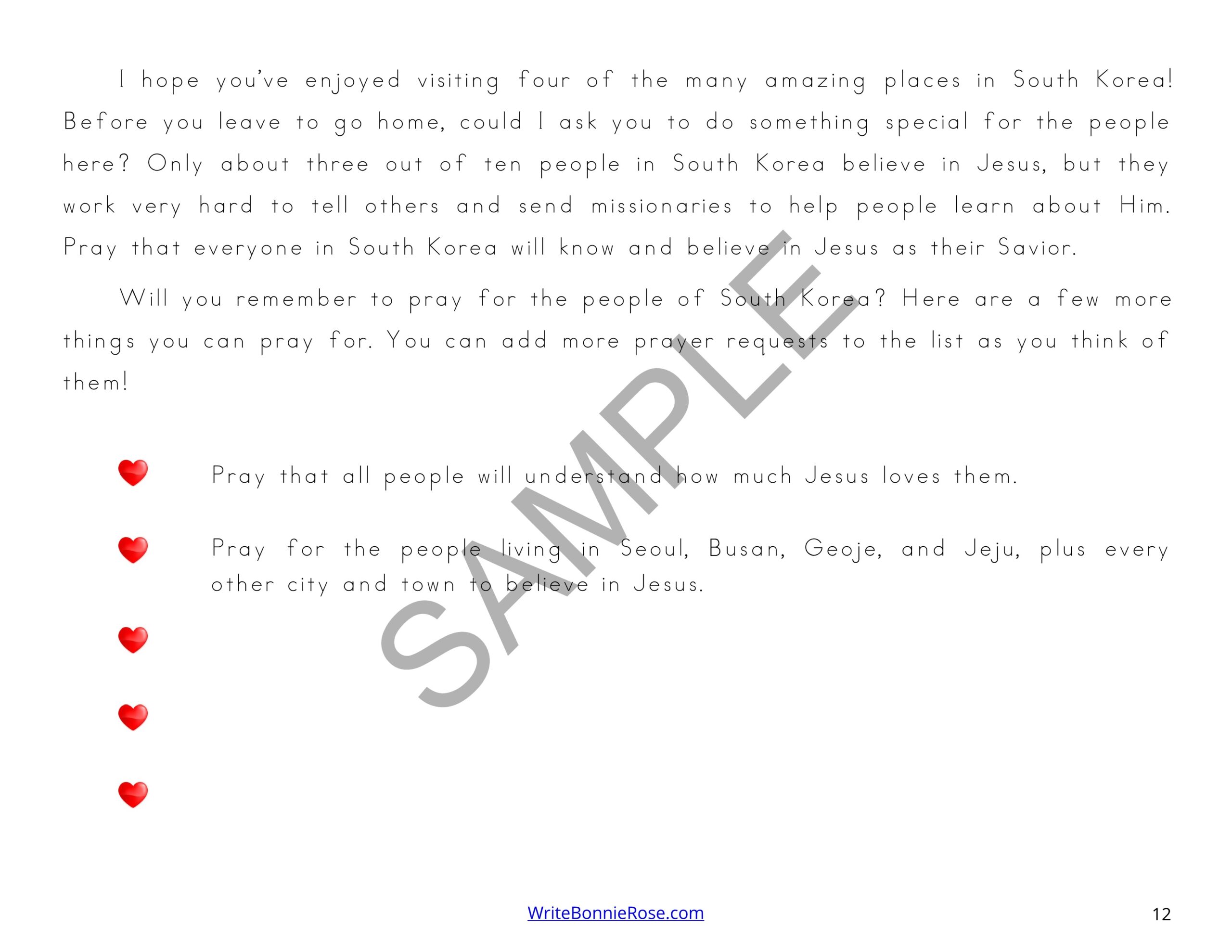 My Book About South Korea with Cursive Copywork | Made By Teachers