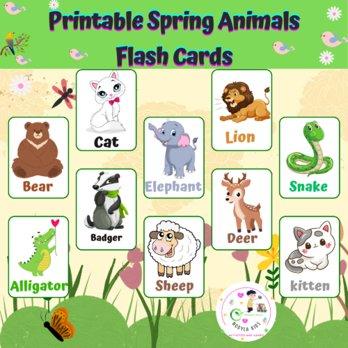Printable Spring Animals Flash Cards | Spring Activities | Made By Teachers