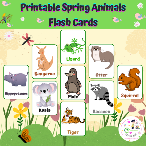 Printable Spring Animals Flash Cards | Spring Activities | Made By Teachers