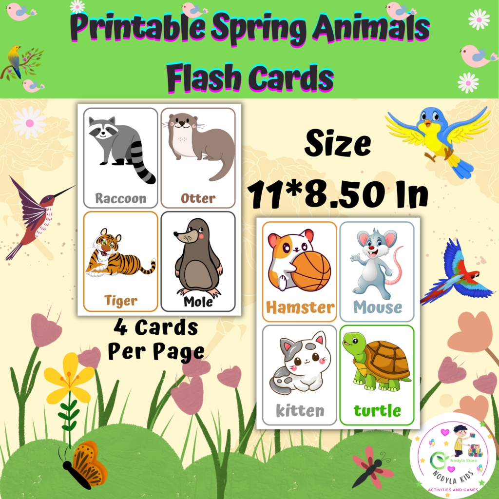 Printable Spring Animals Flash Cards | Spring Activities | Made By Teachers