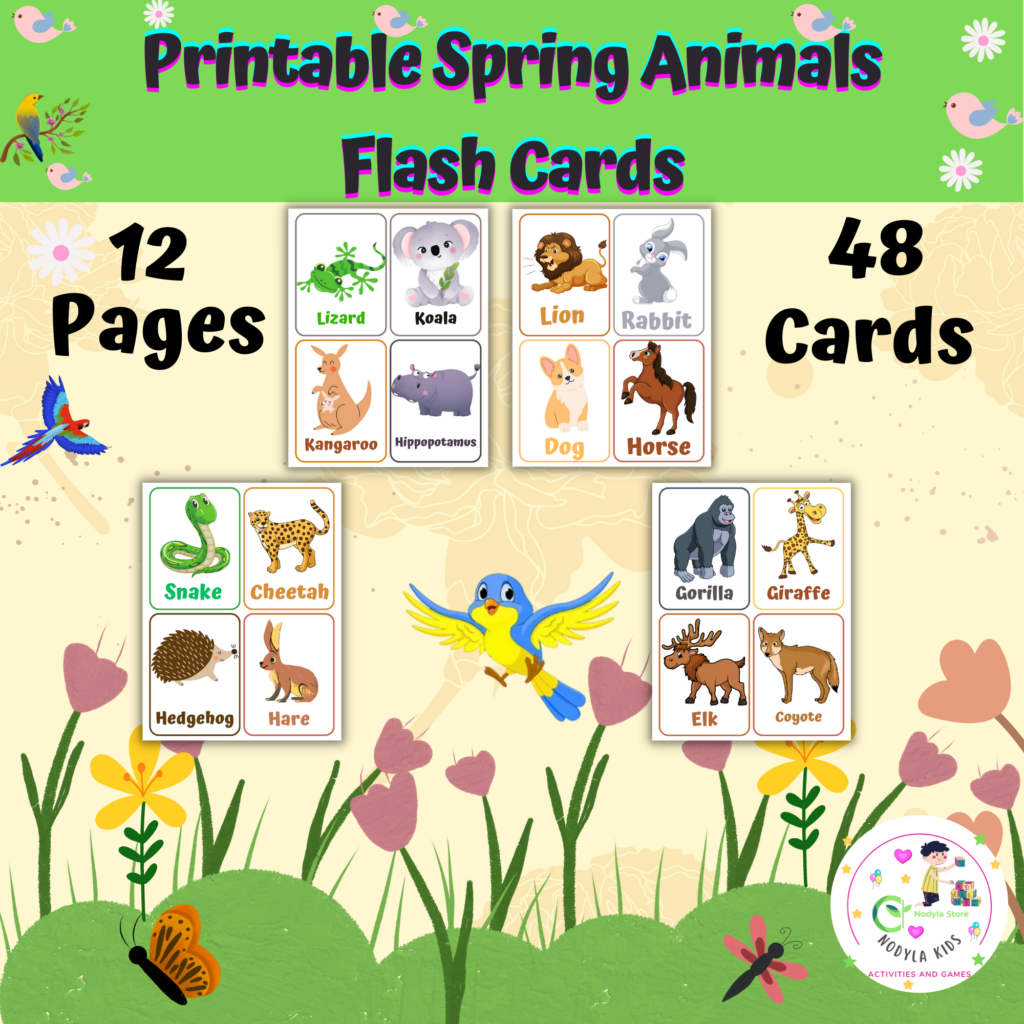 Printable Spring Animals Flash Cards | Spring Activities | Made By Teachers