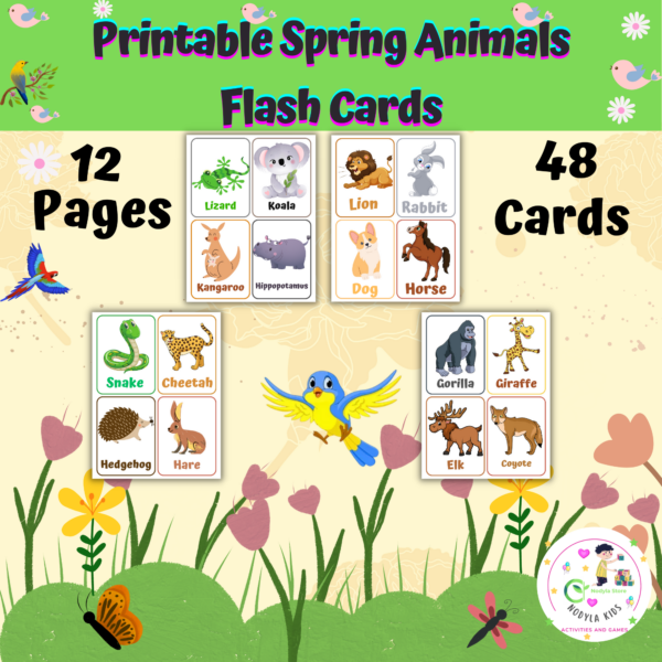 Printable Spring Animals Flash Cards | Spring Activities | Made By Teachers
