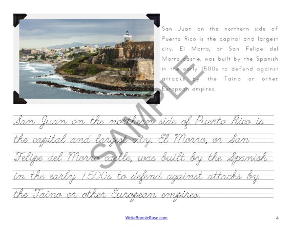 My Book About Puerto Rico with Cursive Copywork | Made By Teachers