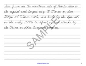 My Book About Puerto Rico with Cursive Copywork | Made By Teachers
