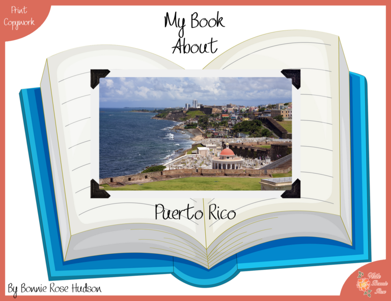 My Book About Puerto Rico with Print Copywork | Made By Teachers