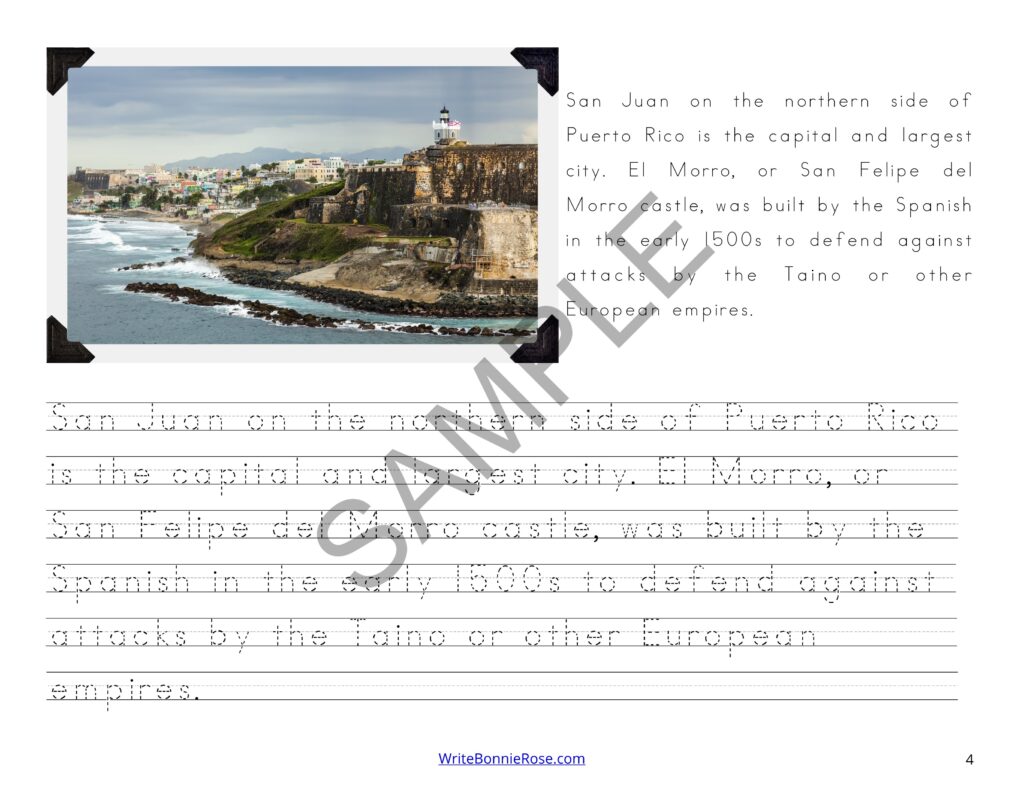 My Book About Puerto Rico with Print Copywork | Made By Teachers