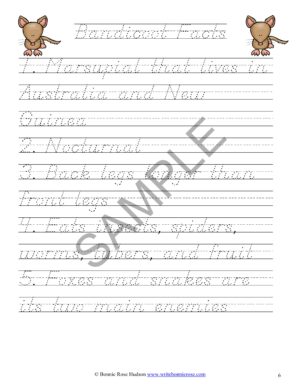 Australian Animal Facts Color and Copy | Made By Teachers