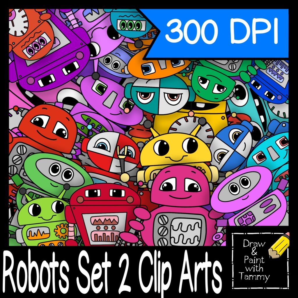 Robot themed clip arts set 2 | Made By Teachers