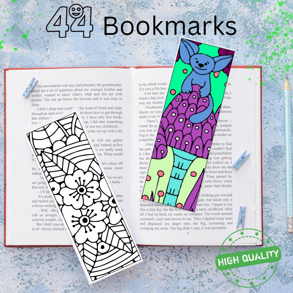 Color Your Own Bookmarks: Add Some Fun and Personality to Your Reading ...