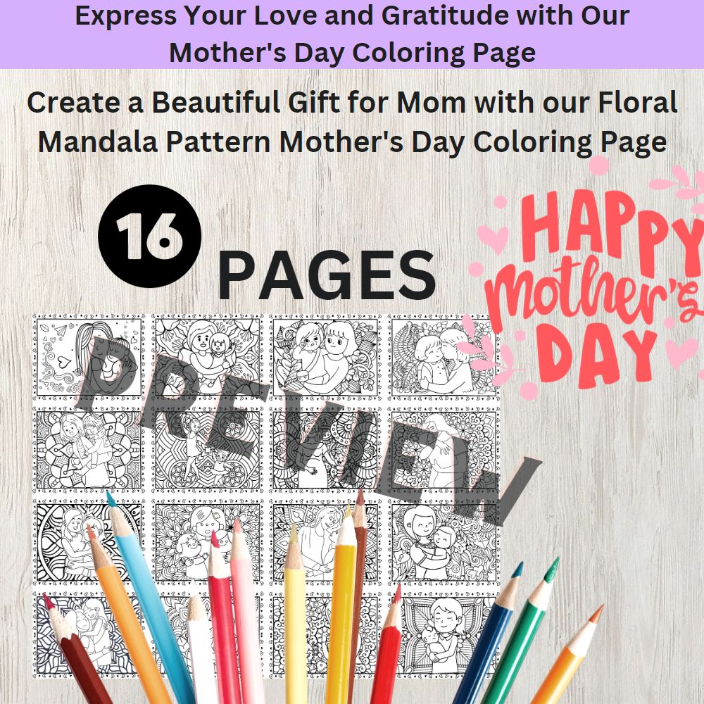 Create a Beautiful Gift for Mom with our Floral Mandala Pattern Mother ...