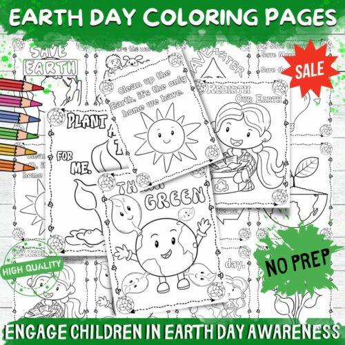 Engage Children in Earth Day Awareness with Fun and Inspiring Coloring ...