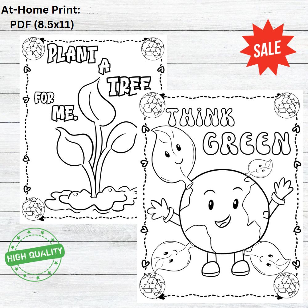Engage Children in Earth Day Awareness with Fun and Inspiring Coloring ...