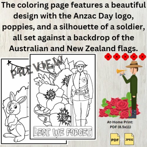 Anzac Day Coloring Page for Reflection and Remembrance | Made By Teachers
