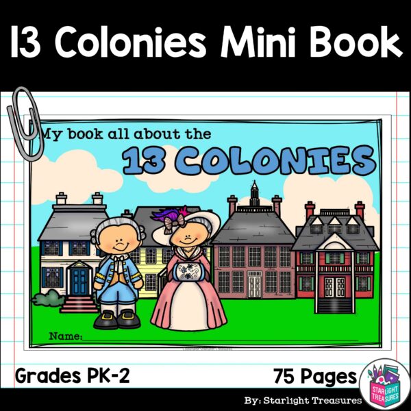 Colonial Times Mini Book for Early Readers - 13 Colonies, Colonial Jobs ...