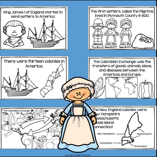 Colonial Times Mini Book for Early Readers - 13 Colonies, Colonial Jobs ...