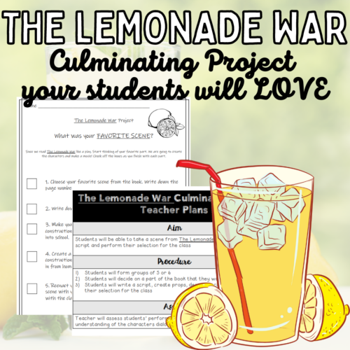 The Lemonade War Novel Study Digital & Print Comprehension quest ...