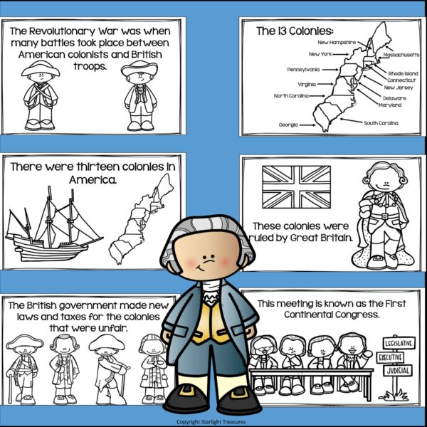 American Revolutionary War Mini Book for Early Readers - Revolutionary ...