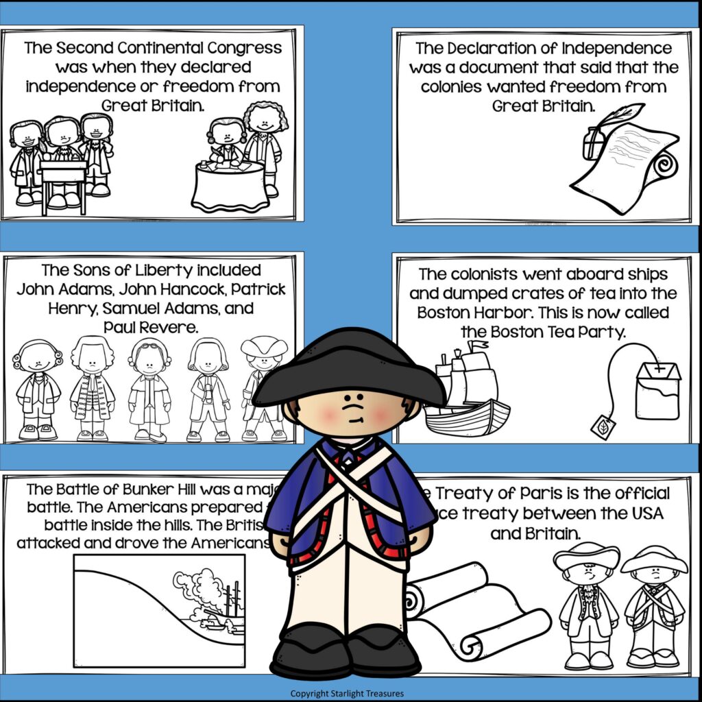 American Revolutionary War Mini Book for Early Readers - Revolutionary ...