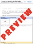 Citing Textual Evidence Template for Writing Personal Essays and ...