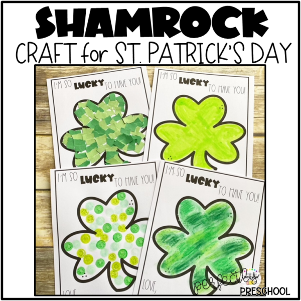 St. Patrick's Day Shamrock Fine Motor Craft for Preschool, Pre-K ...