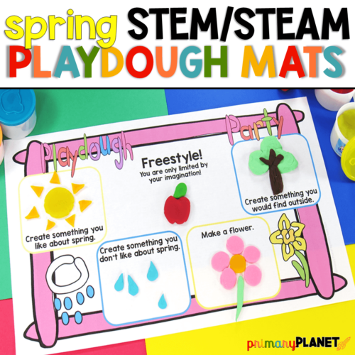 Spring STEM Activities - STEM Challenges - Spring Playdough Mats | Made ...