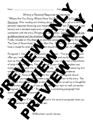 Short Story Unit High School "Where Are You Going, Where Have You Been ...