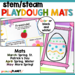 Spring STEM Activities - STEM Challenges - Spring Playdough Mats | Made ...