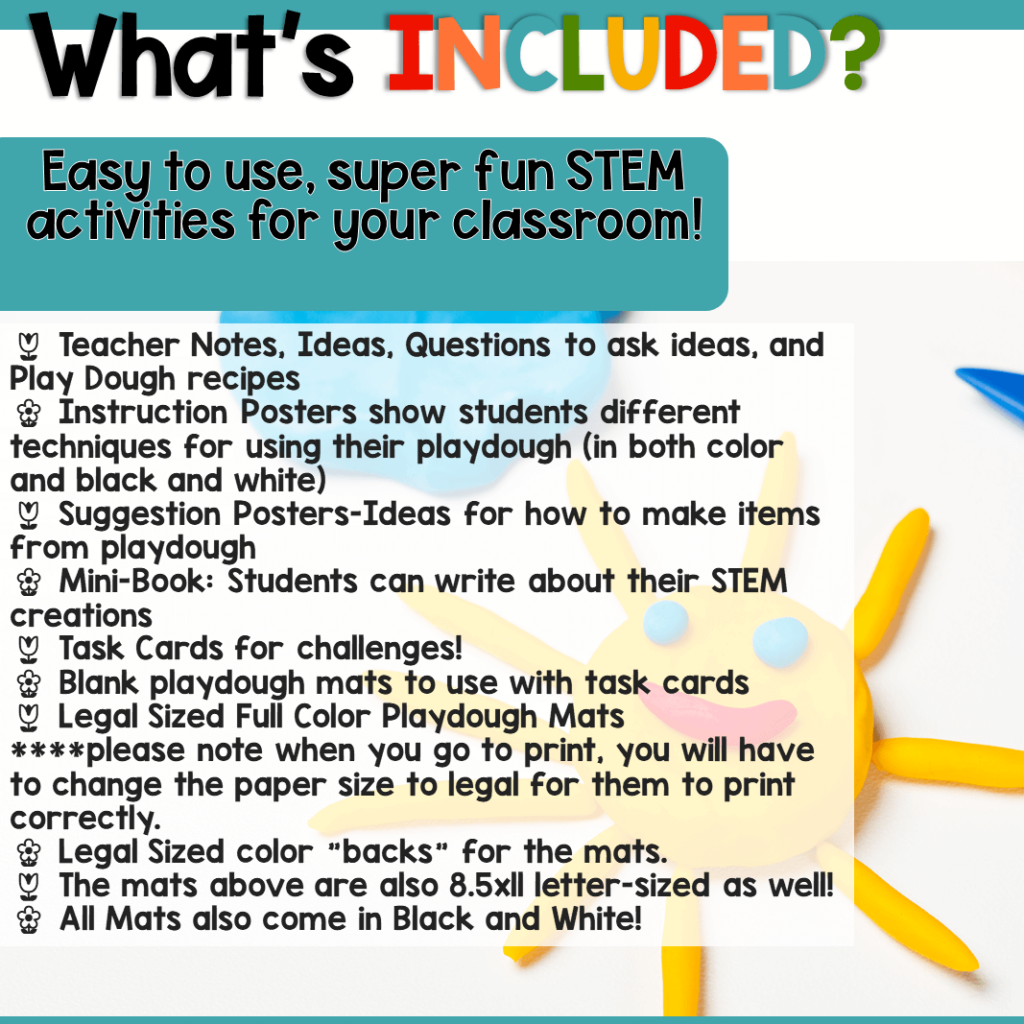 Spring STEM Activities - STEM Challenges - Spring Playdough Mats | Made ...