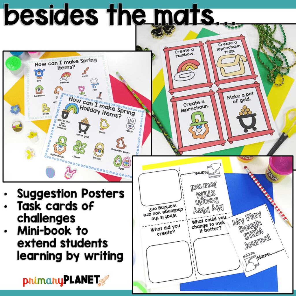 Spring STEM Activities - STEM Challenges - Spring Playdough Mats | Made ...