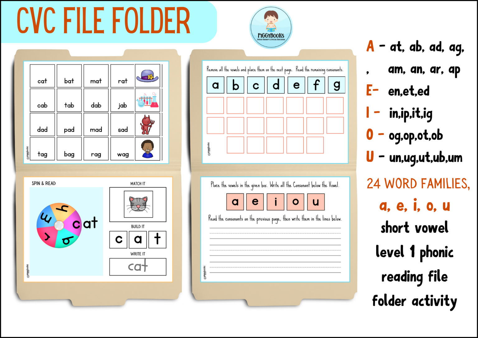 CVC Words file folder activity | Made By Teachers