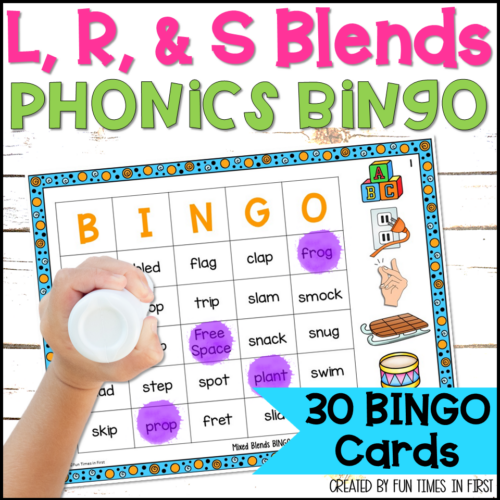 Blends Bingo Game with Short Vowels | No Prep Blends Phonics Games ...