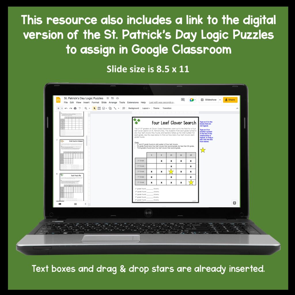St. Patrick's Day Logic Puzzles | Made By Teachers
