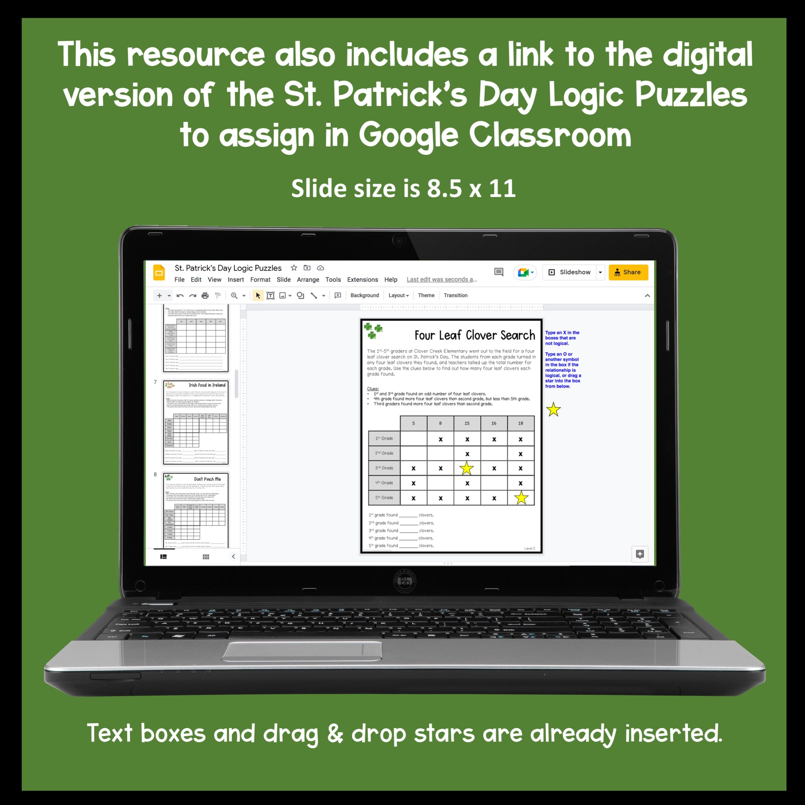 St. Patrick's Day Logic Puzzles | Made By Teachers