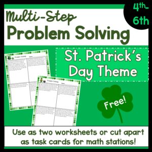 Free St. Patrick's Day Multi Step Problem Solving | Made By Teachers