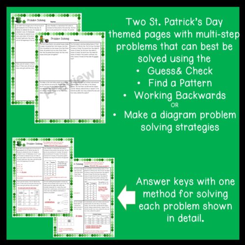 Free St. Patrick's Day Multi Step Problem Solving | Made By Teachers