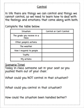 Middle School Social Emotional Journal, Self-Management, Relationships ...