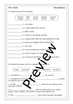 Roald Dahl "The Twits" worksheets | Made By Teachers
