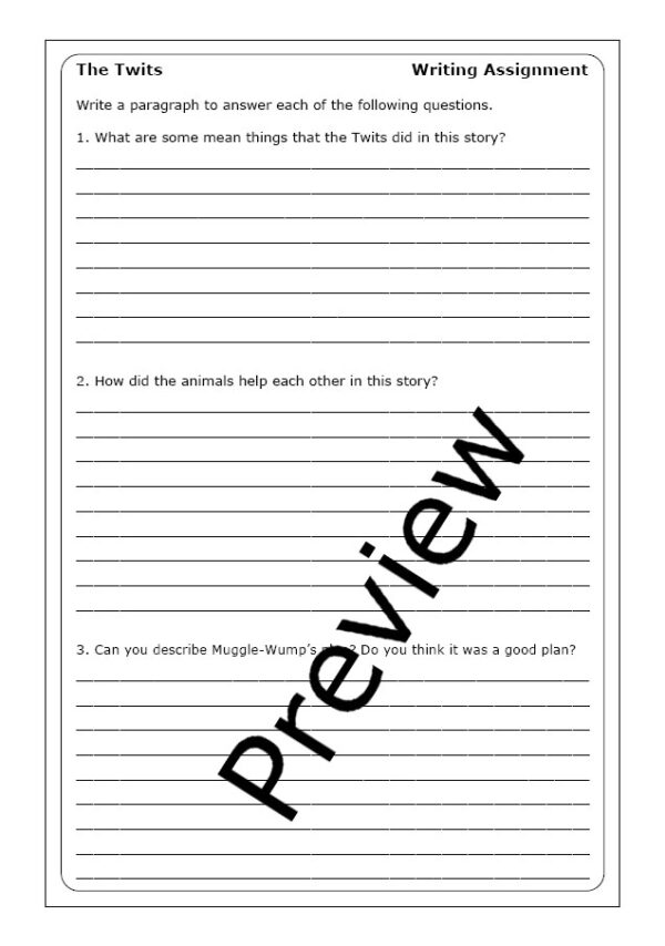 Roald Dahl "The Twits" worksheets | Made By Teachers