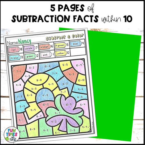 St. Patrick's Day Color by Number | Addition Subtraction & Mixed ...