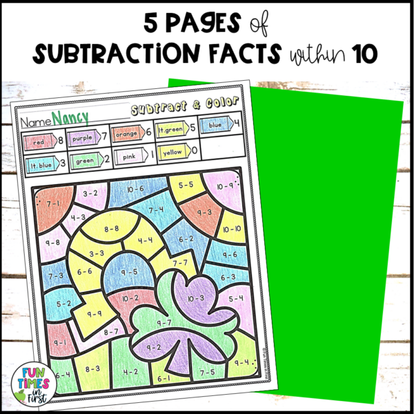 St. Patrick's Day Color by Number | Addition Subtraction & Mixed ...