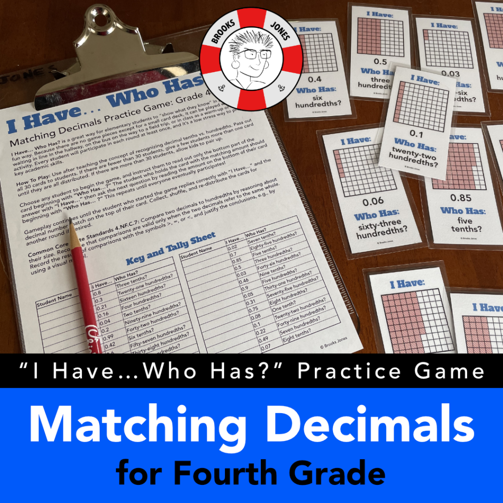 I Have, Who Has? Matching Decimals Practice Game for Grade 4 | Made By ...