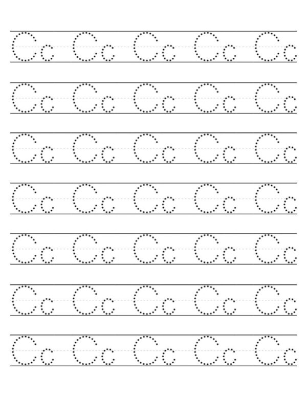 26 Printable Worksheets Trace The Letters Uppercase Lowercase A - Z ...