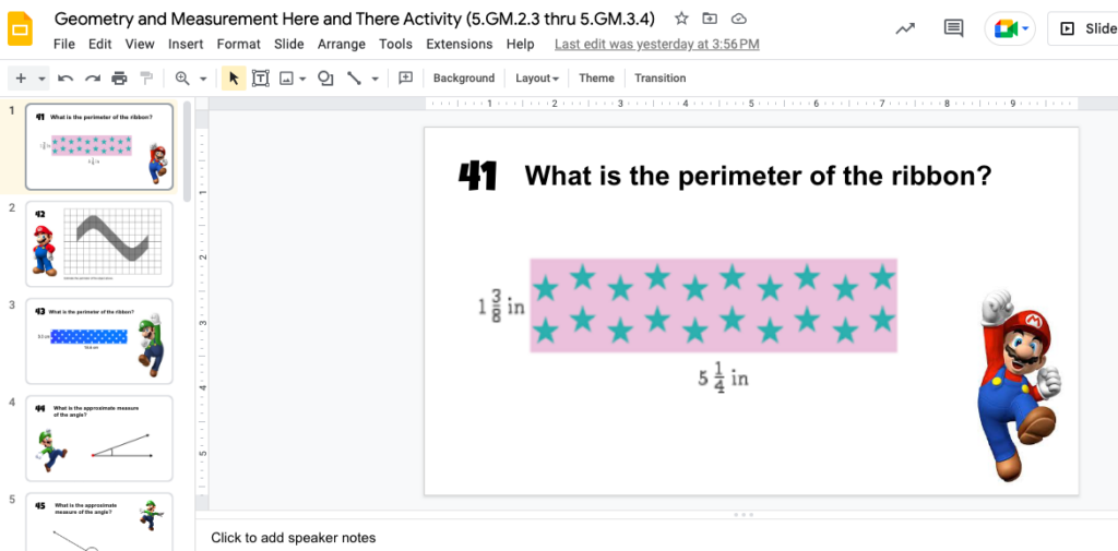 5th Grade Math Mario and Luigi State Test Review | Made By Teachers