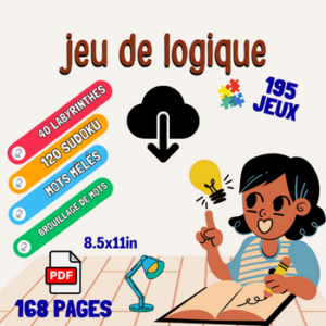 jeu de logique | 4 Types Multi Jeux Cahier D'activitiés Pour Les ...